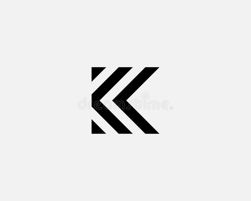 Abstract Letter K Logo Design Template. Dynamic Linear Vector Monogram ...