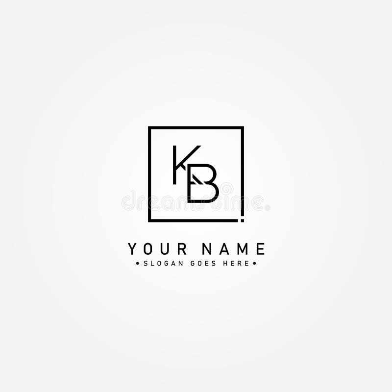 Abstract Letter KB Logo - Initial Monogram Template for Alphabet K and ...