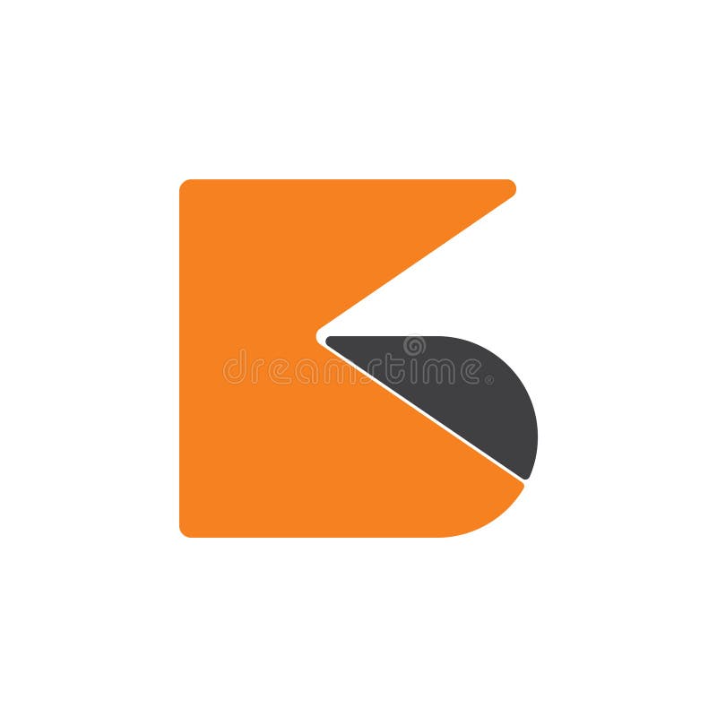 Abstract Letter Kb Simple Geometric Logo Vector Stock Vector ...
