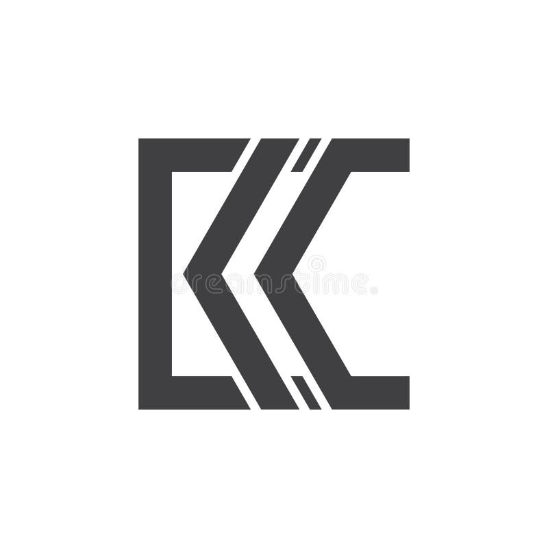 Abstract Letter Kc Square Geometric Logo Vector Stock Vector ...