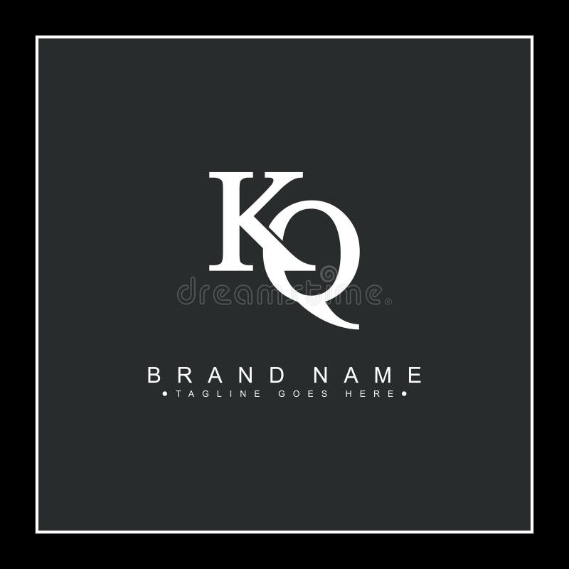 Abstract Letter KQ Logo - Initial Monogram Template for Alphabet K and ...