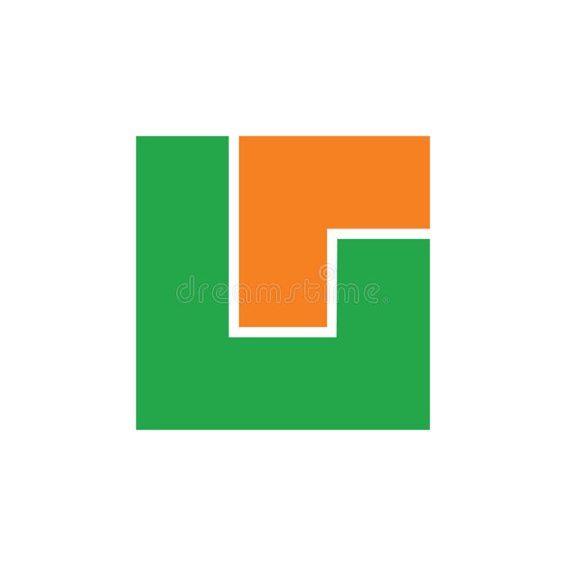 Abstract Letter L Square Geometric Logo Vector Stock Vector ...