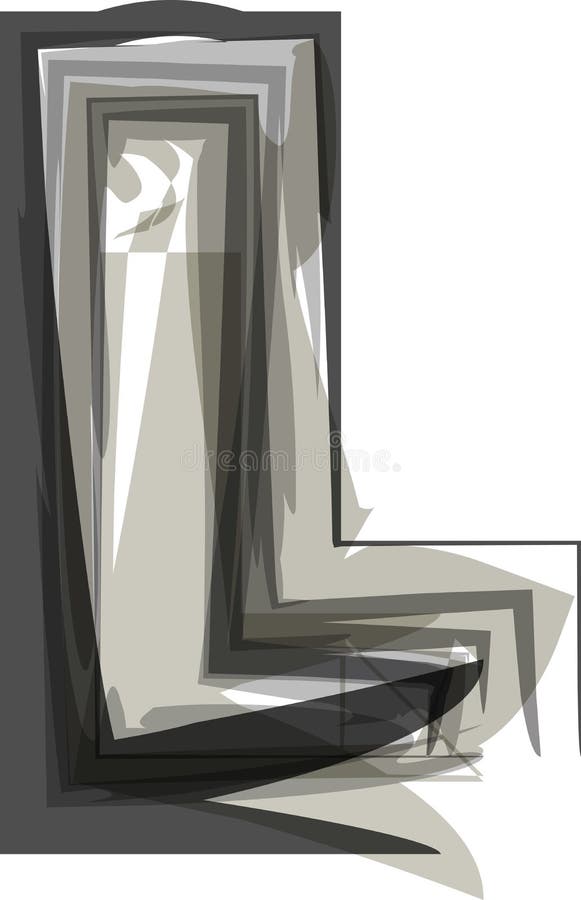 Abstract Letter L stock vector. Illustration of character - 100428463