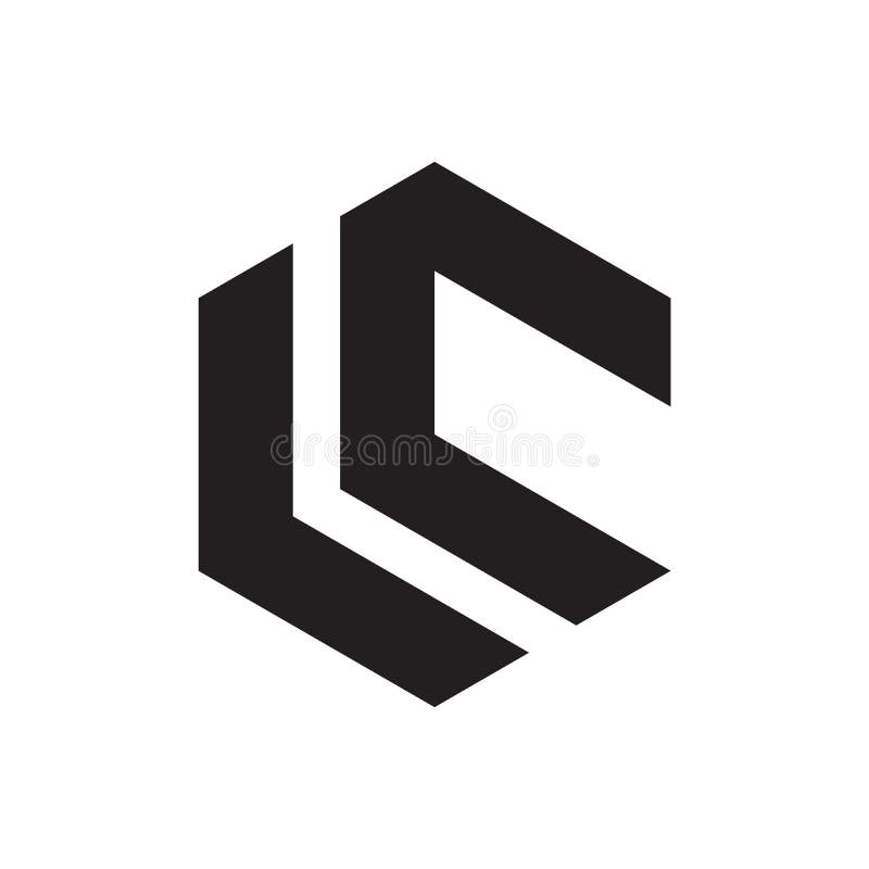 Abstract Letter LC Logo Design Vector Stock Illustration - Illustration ...