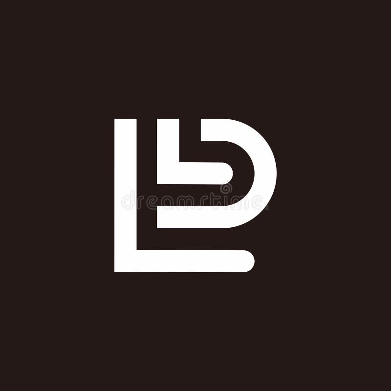 Abstract Letter Ld Stripe Geometric Line Symbol Logo Vector Stock ...