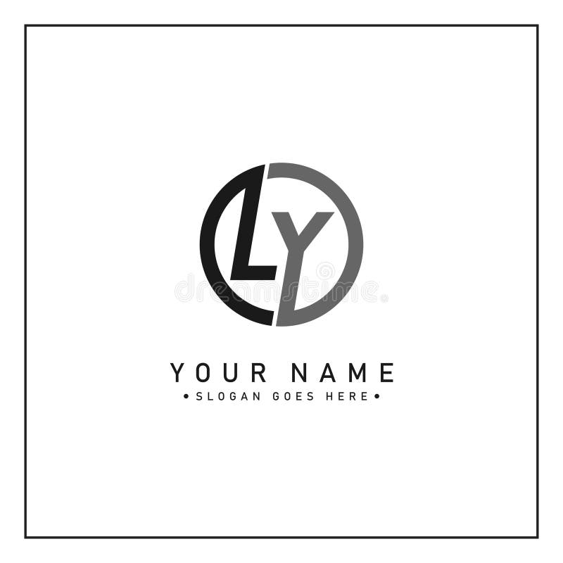 Abstract Letter LY Logo - Initial Monogram Template for Alphabet L and ...