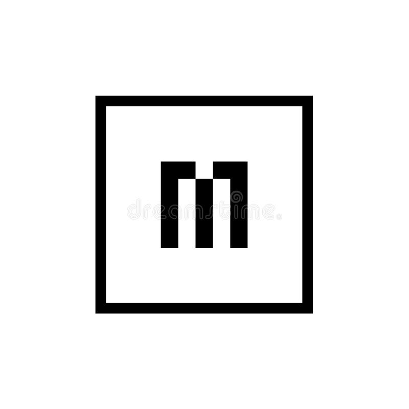 Abstract Letter M Logo Icon, Simple Style Design - Vector Stock Vector ...