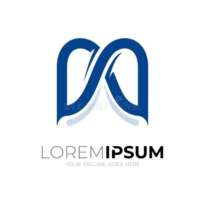 Abstract Letter M Logo with Simple Style, Line Icons Stock Vector ...