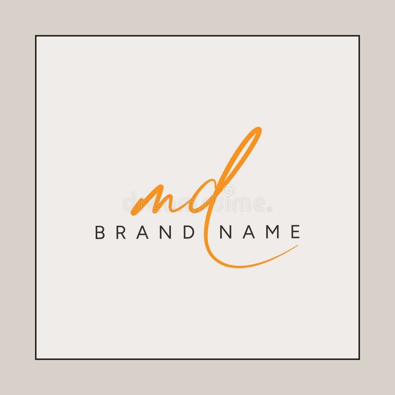 Simple Signature Logo for Alphabet MD - Handwritten Signature for ...