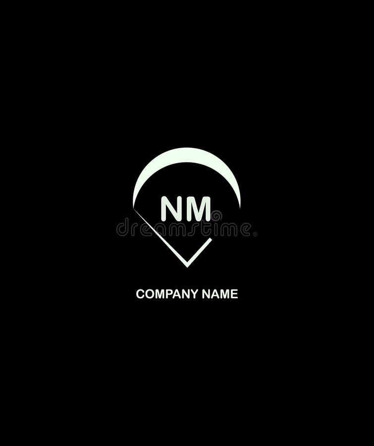 Initial NM Letter Logo Design . Abstract Letter MN Logo Design Stock ...