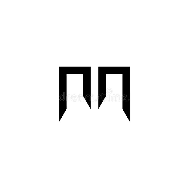 Abstract Letter Mr Simple Geometric Linear Logo Vector Stock Vector ...