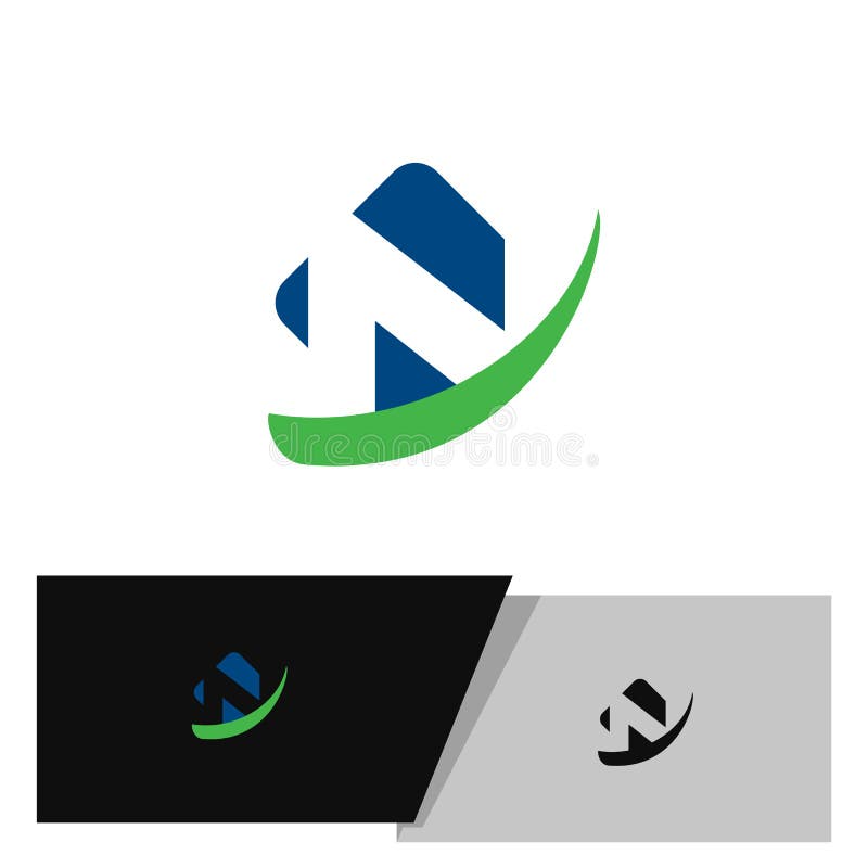 Abstract letter N logo stock vector. Illustration of black - 250541407