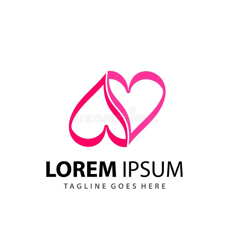 Abstract Letter N Love Couple Logo Design Template Premium Vector Stock ...