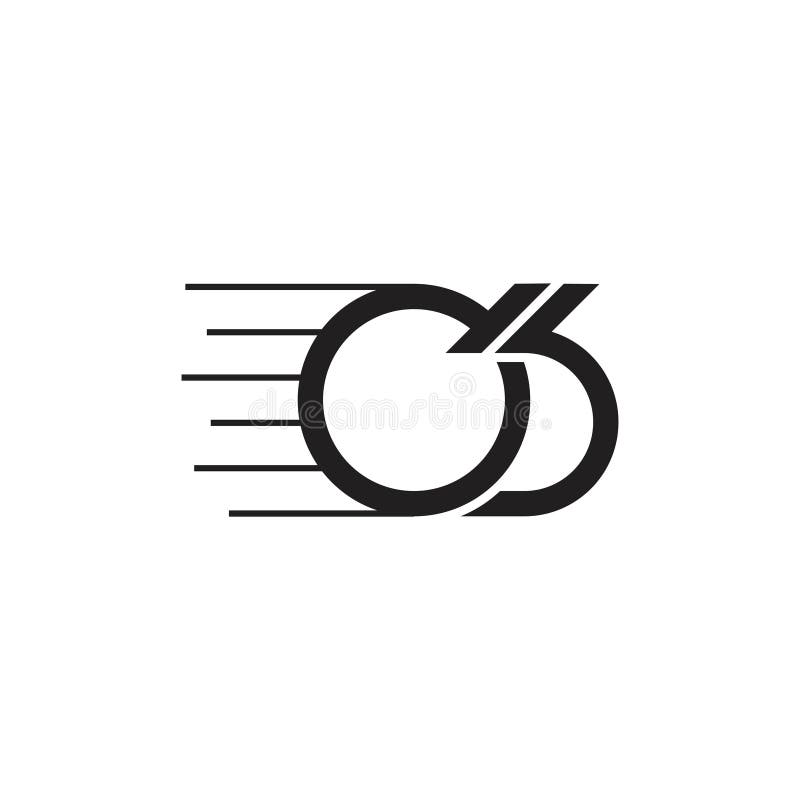 Abstract Letter Ob Fast Motion Logo Vector Stock Vector - Illustration ...
