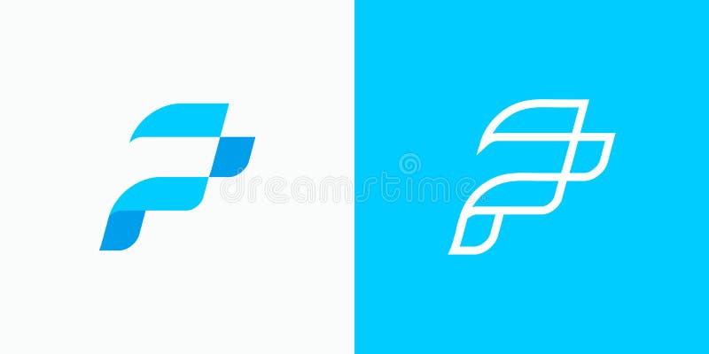 Abstract Letter P Initial Vector Logo Design Stock Vector ...