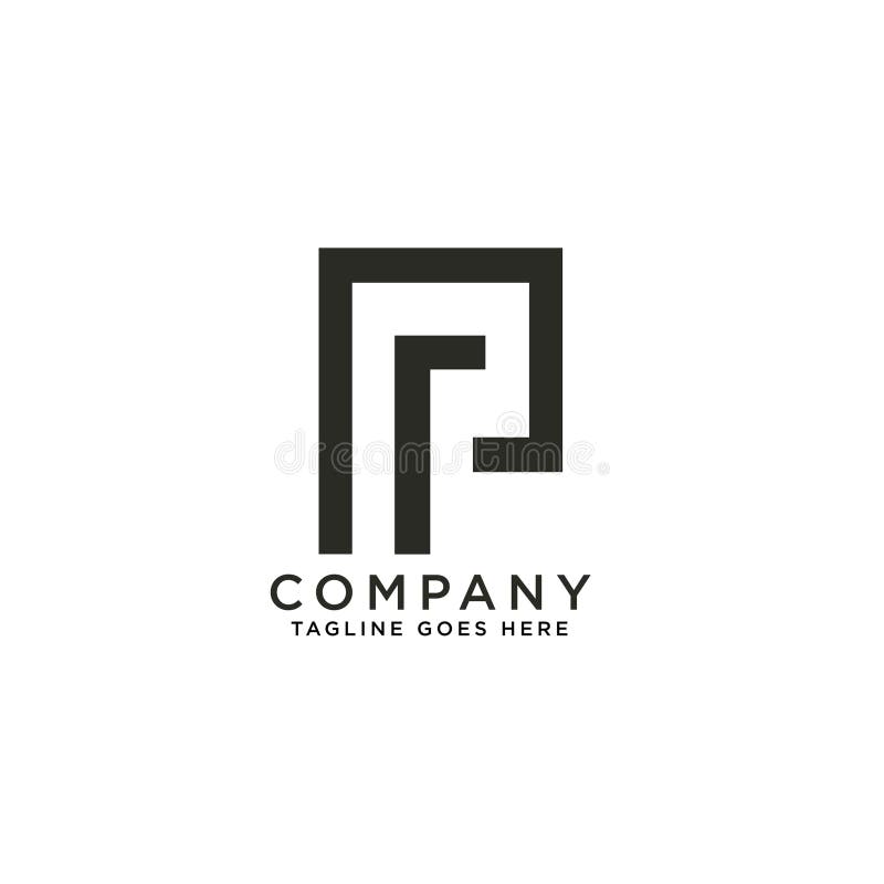 Abstract Letter P Logo Design Stock Illustration - Illustration of ...