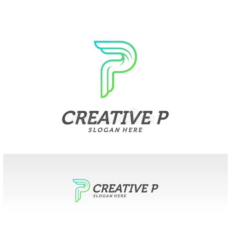 Abstract Letter P Logo Icon for Corporate Identity Design Isolated ...