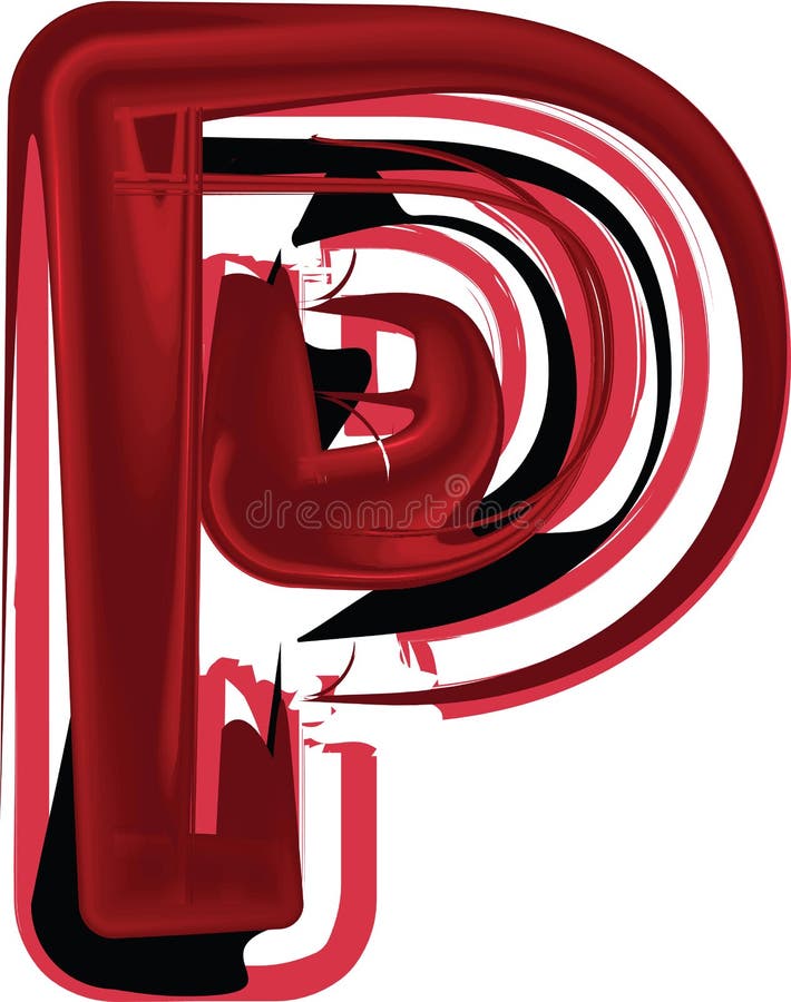 Abstract Letter P stock vector. Illustration of artwork - 106789351