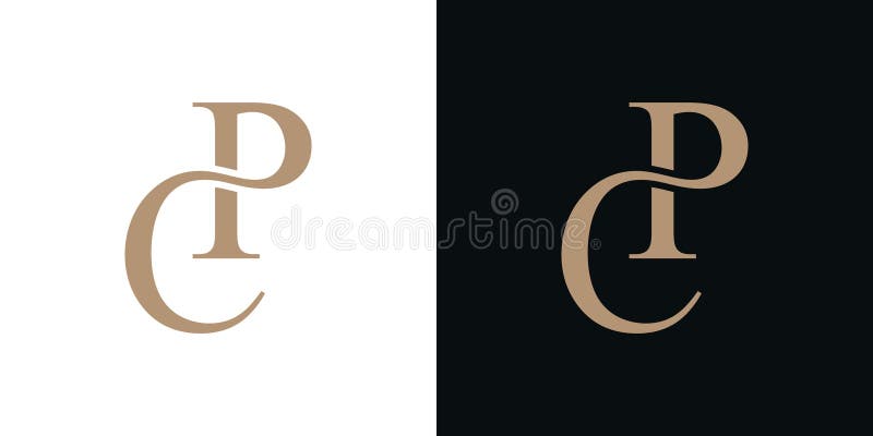 Abstract Letter PC CP Logo Design Graphic Icon Stock Illustration ...