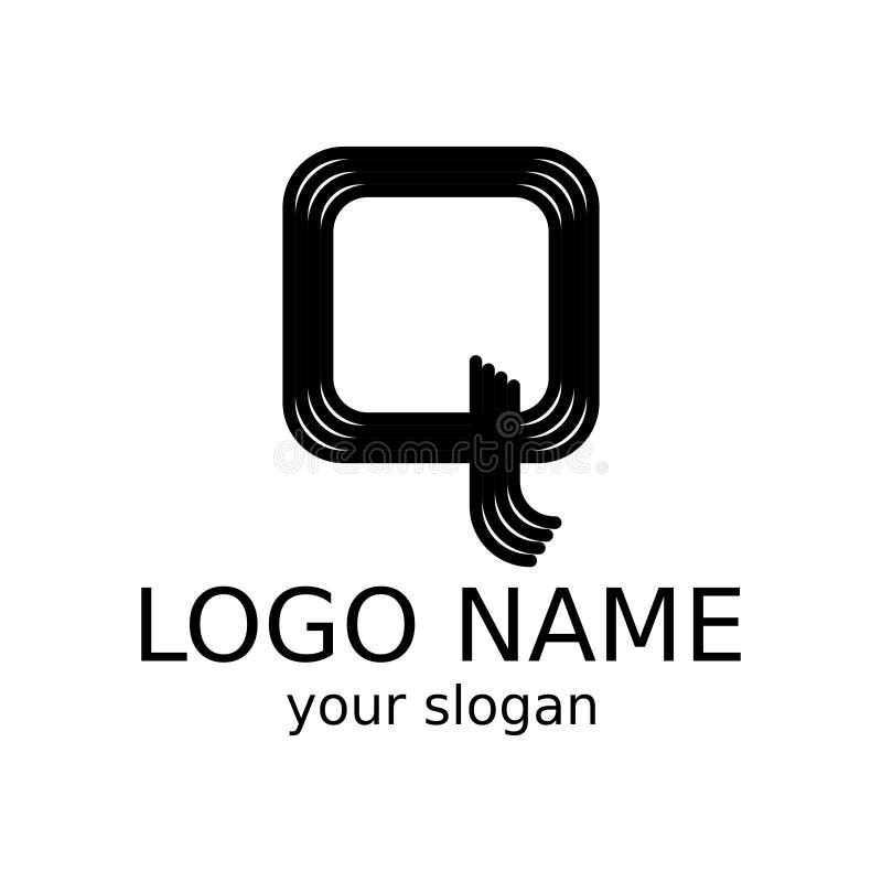 Abstract Letter Q. Simple Logo Stock Illustration - Illustration of ...