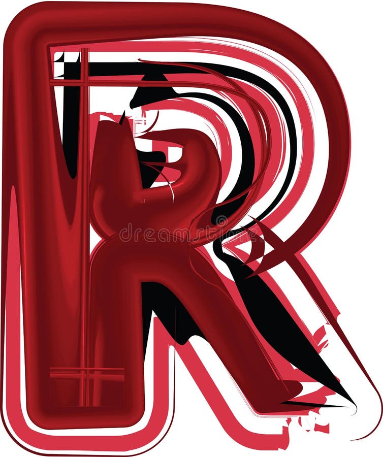 Abstract Letter R stock vector. Illustration of graphic - 106789375