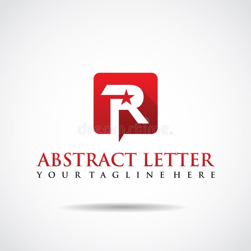 Abstract Letter R Logo Template. on Star. Vector Illustrator Eps.10 ...