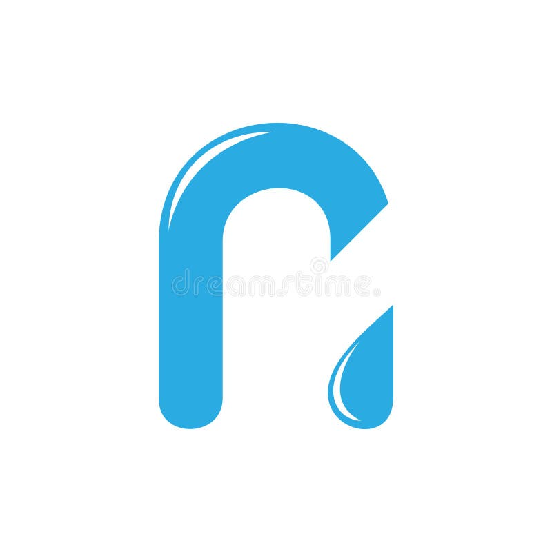 Abstract Letter R Rain Drop Simple Logo Vector Stock Vector ...