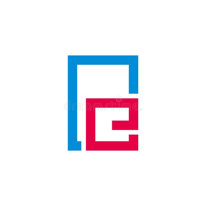 Abstract Letter Re Simple Frame Symbol Logo Vector Stock Vector ...