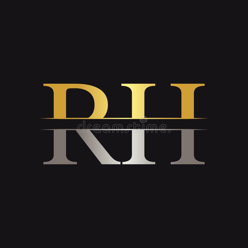 RH Letter Logo Template Vector Stock Vector - Illustration of flat ...