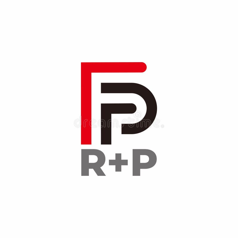 Abstract Letter Rp Stripes Linked Geometric Line Symbol Logo Vector ...