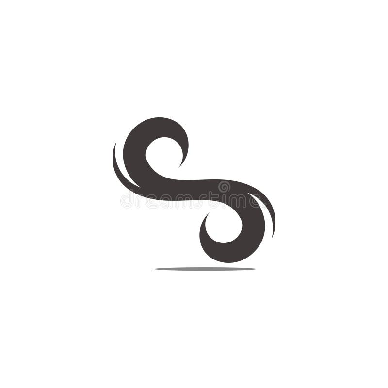 Abstract Letter S Curves Wavy Shape Simple Geometric Vector Stock ...