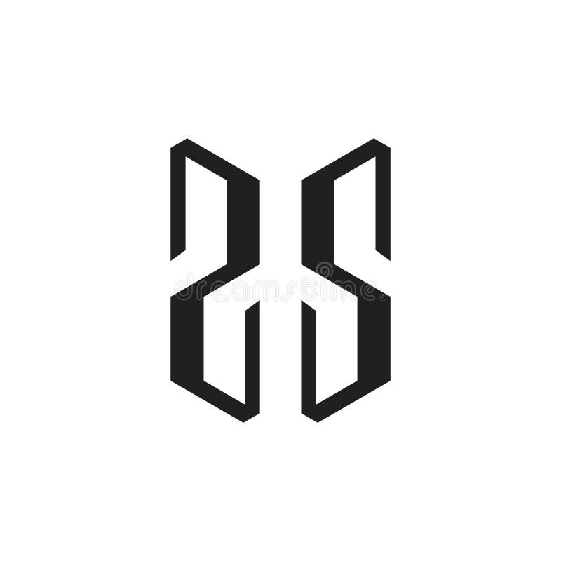 Abstract Letter 2 S Geometric Logo Vector Stock Vector - Illustration ...