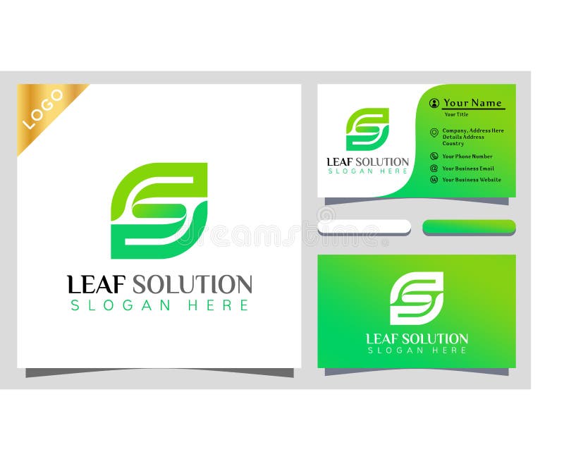 Abstract Letter S Green Leaf Solution Logo Design Vector Illustration ...