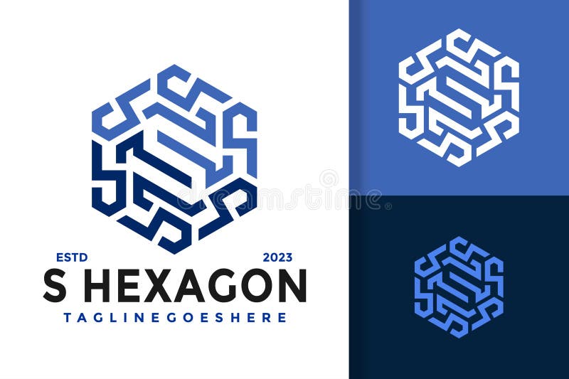 Letter S Hexagon House Logo Design Vector Symbol Icon Illustration ...
