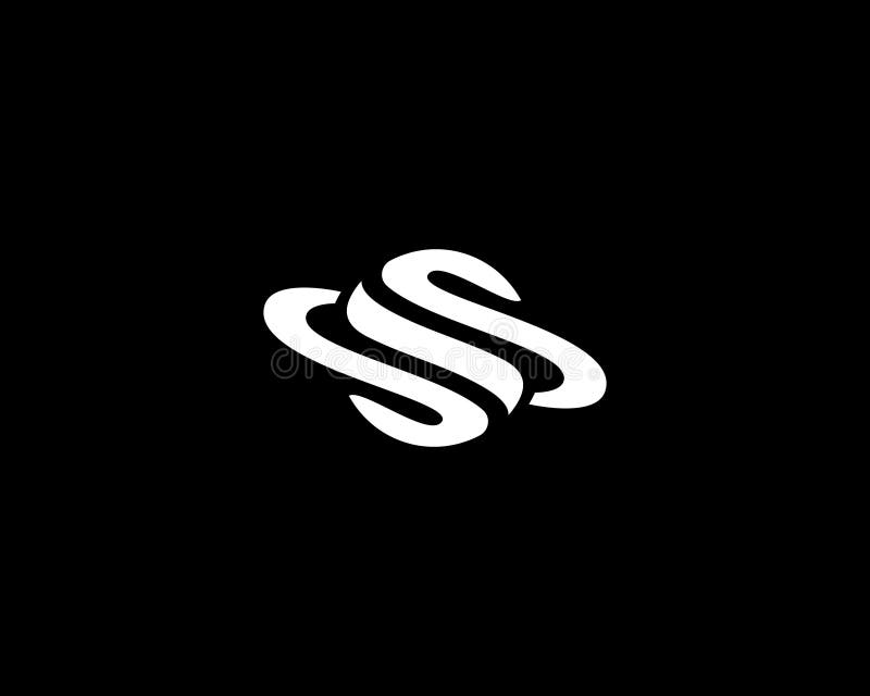 Abstract Letter S Logo. Black and White Globe Planet Logotype. Creative ...