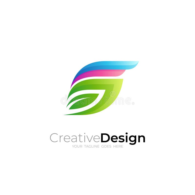 Abstract Letter S Logo with Nature, Leaf and Letter S Logos Stock ...