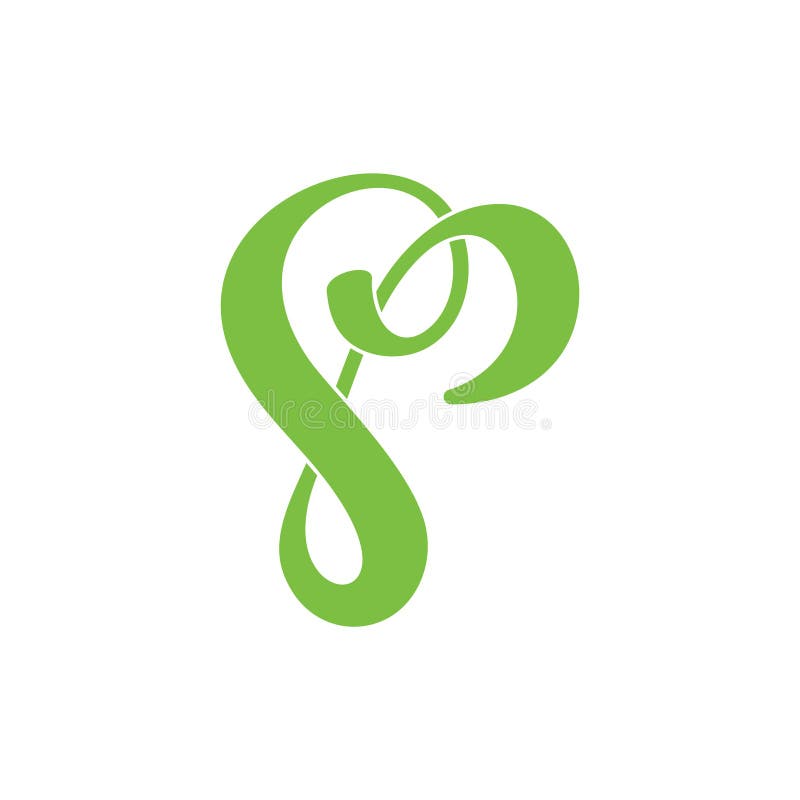 Abstract Letter S P Curves Ribbon Logo Vector Stock Vector ...