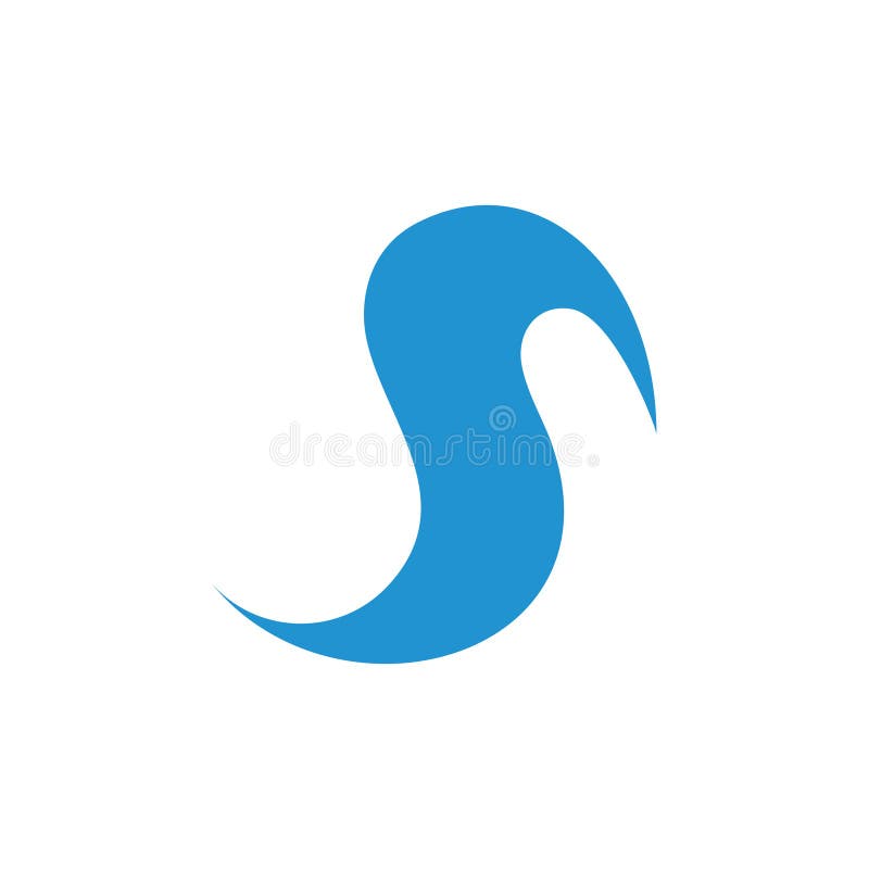 Abstract Letter S Simple Curves Geometric Logo Stock Vector ...