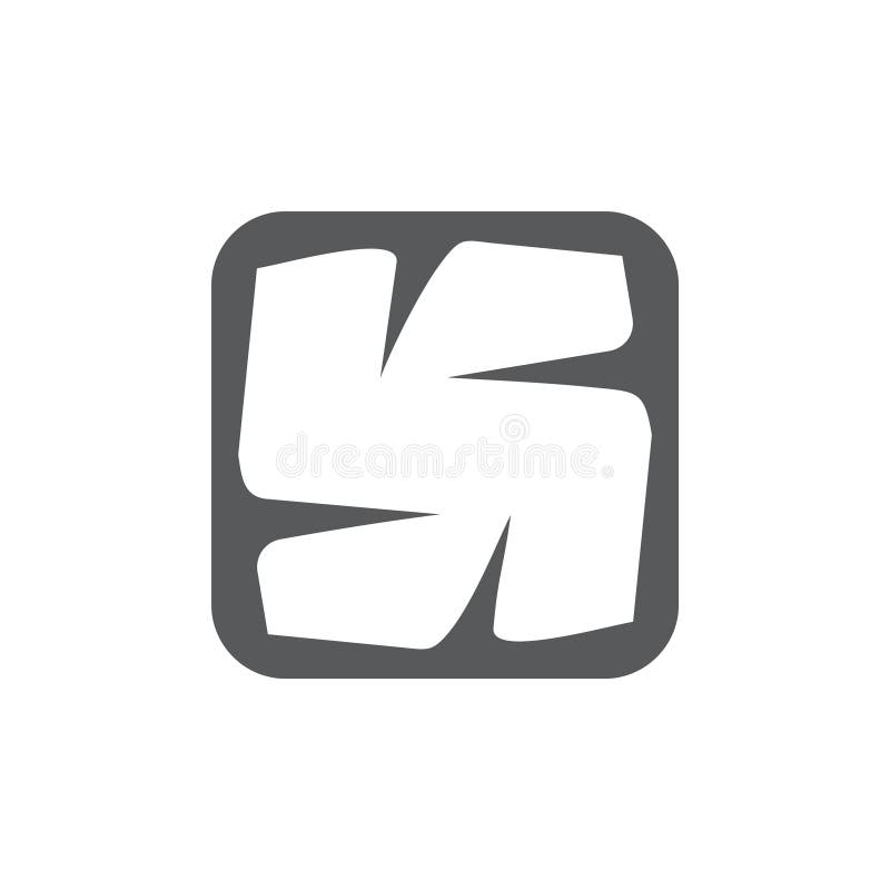 Abstract Letter S Square Geometric Logo Vector Stock Vector ...