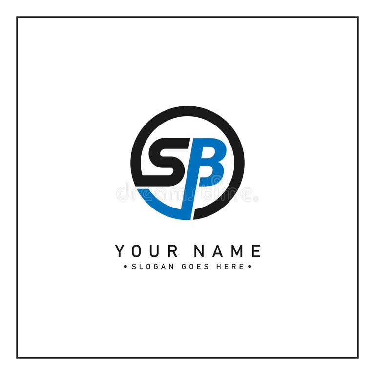 Abstract Letter SB Logo - Initial Monogram Template for Alphabet S and ...