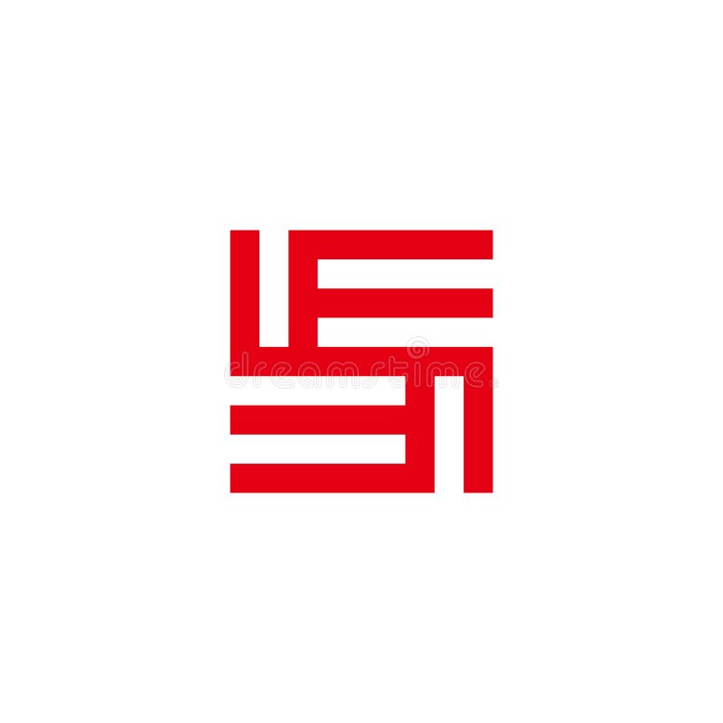Abstract Letter SE Square Geometric Line Logo Vector Stock Vector ...