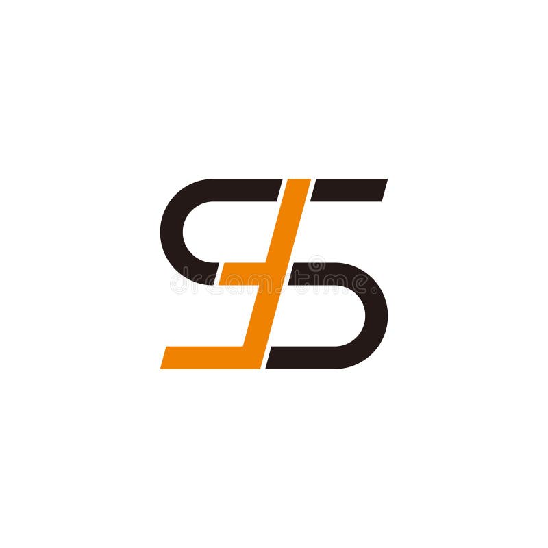 Abstract Letter St Linked Geometric Lines Simple Logo Vector Stock ...