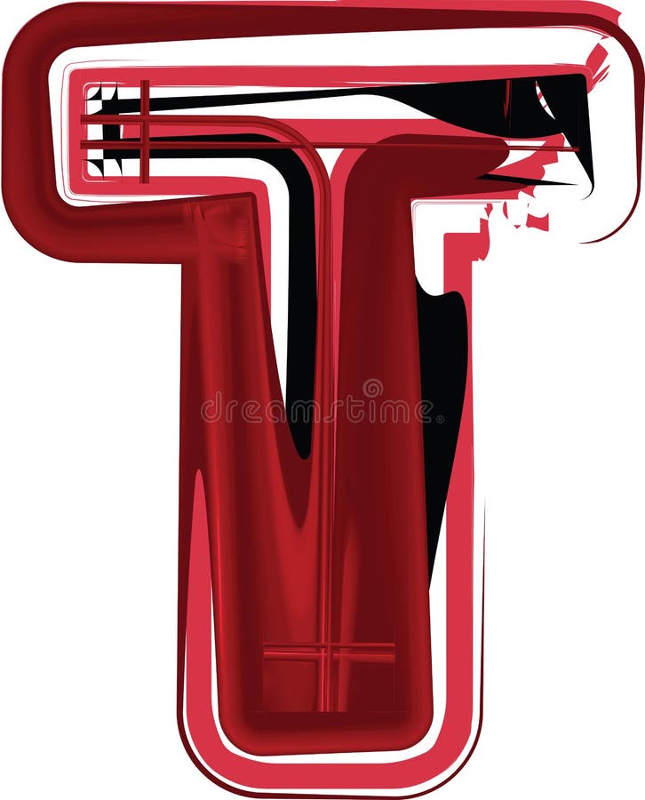 Abstract Letter T stock vector. Illustration of script - 106789378