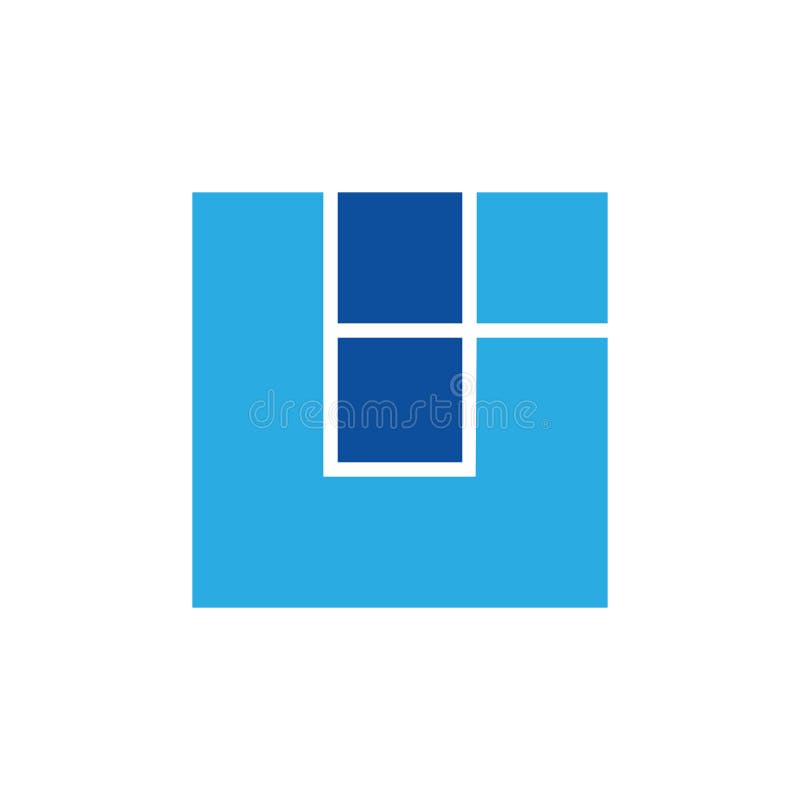Abstract Letter Ui Square Simple Colorful Logo Vector Stock Vector ...
