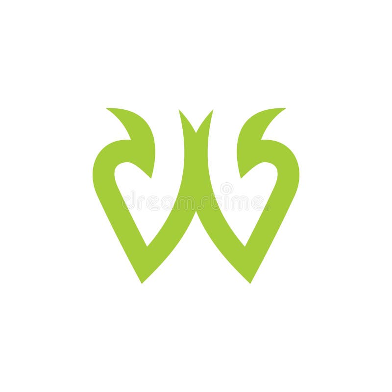 Abstract Letter W Curves Simple Logo Vector Stock Vector - Illustration ...