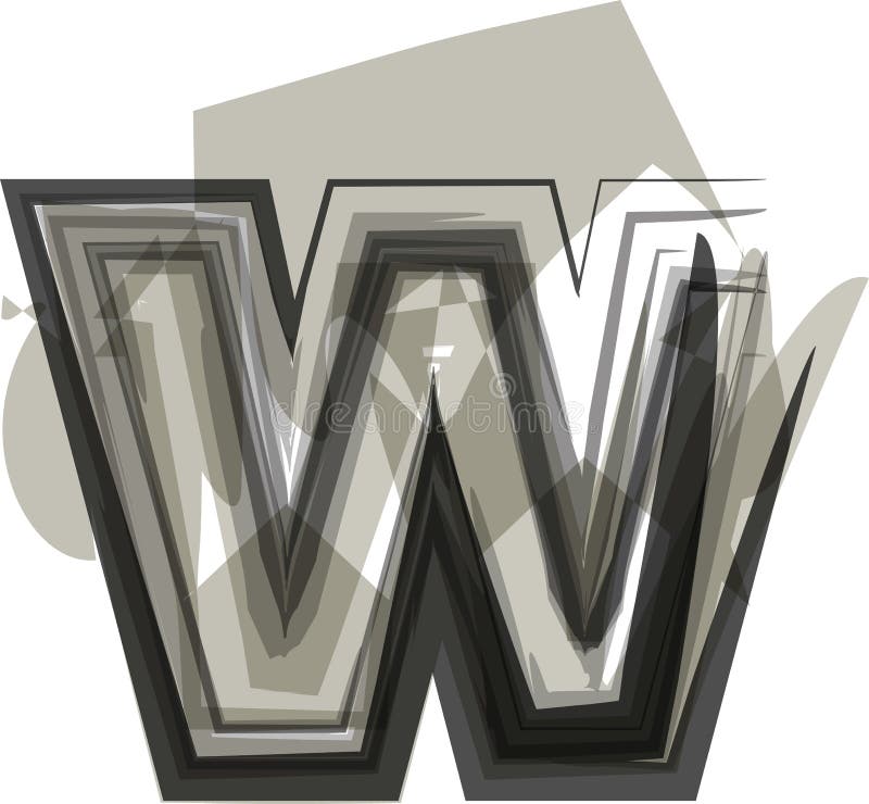 Abstract Letter W stock vector. Illustration of design - 100428395