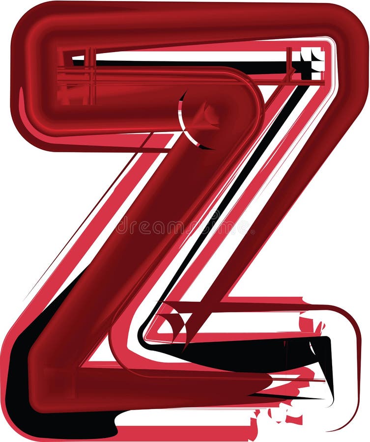 Abstract Letter Z stock vector. Illustration of isolated - 106789389
