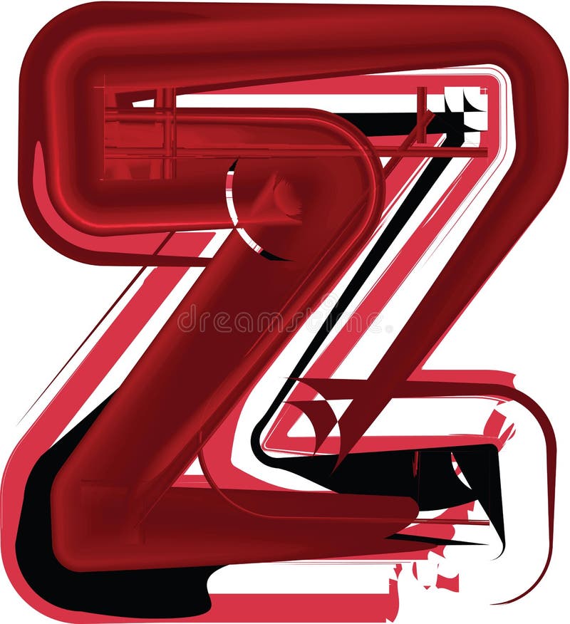 Abstract Letter z stock vector. Illustration of draw - 106789407