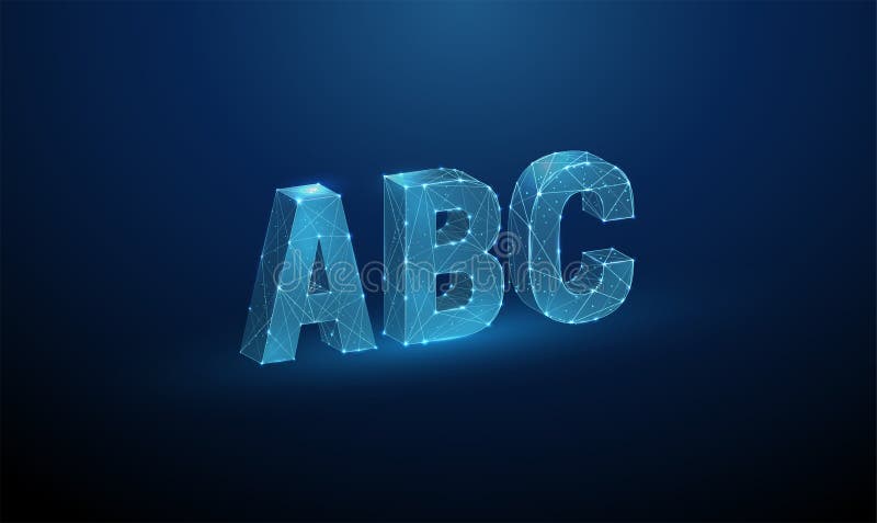 Abstract Letters ABC. Low Poly Style Design Stock Vector - Illustration ...