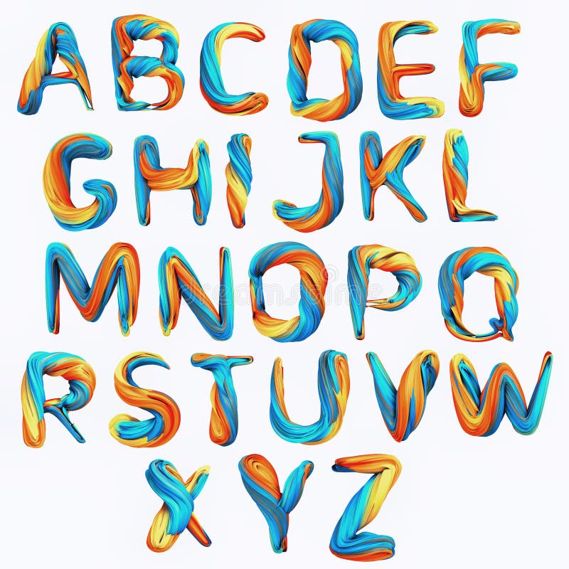 Abstract 3d Letters Background Stock Illustration - Illustration of ...